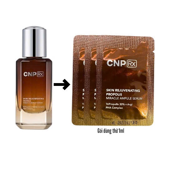 Gói sample tinh chất cấp nước keo ong Cnprx, serum căng bóng da - Cnp Rx Moisture Recharging ...