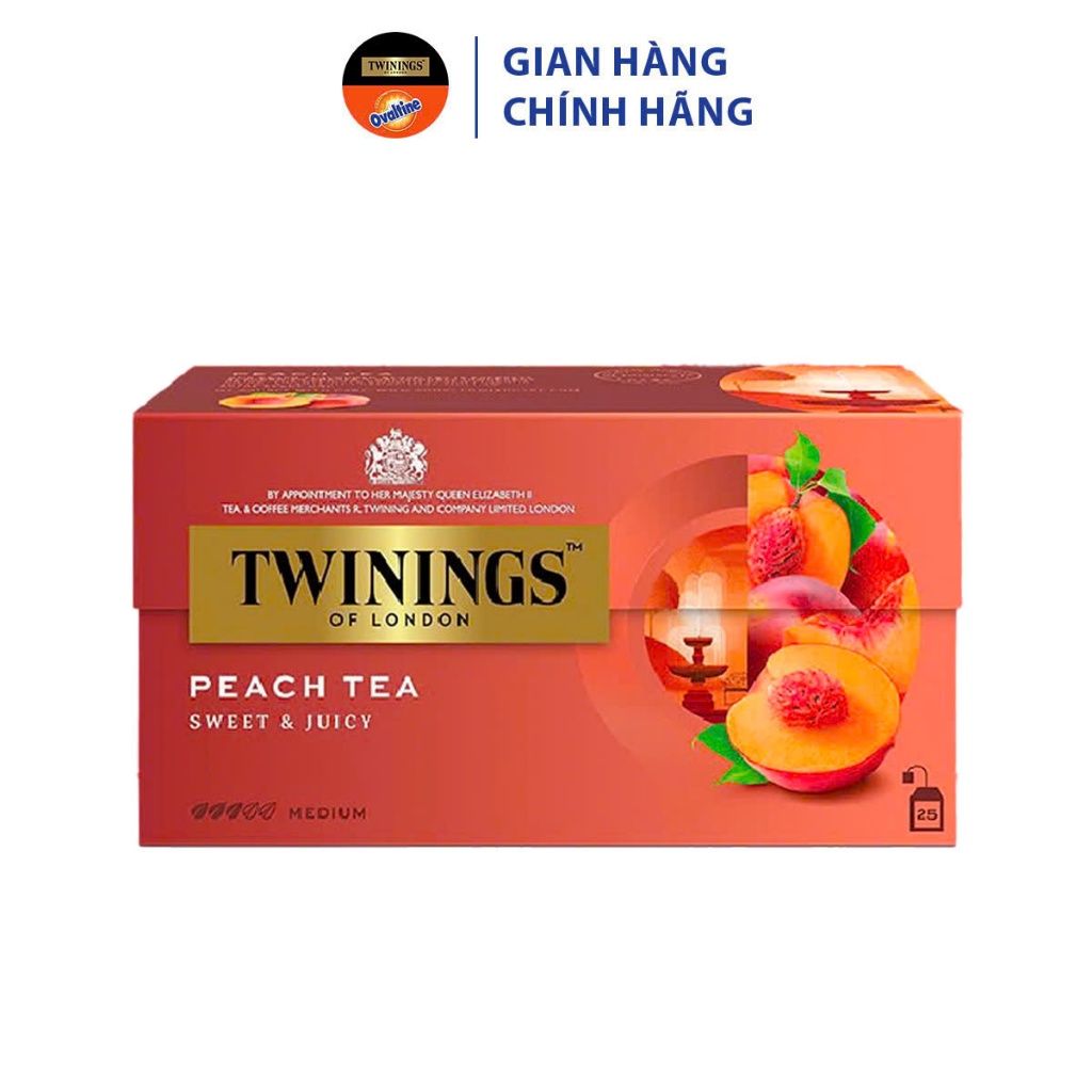 [Quà tặng không bán] Trà Túi Lọc Vị Đào Twinings Peach Tea - Hộp 25 Gói 2G | Shopee Việt Nam