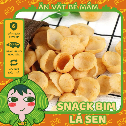 500G Snack Bim Lá Sen , Bim Bim Phô Mát ( Ăn Là Nghiền ), Ăn Vặt Bé Mầm ...