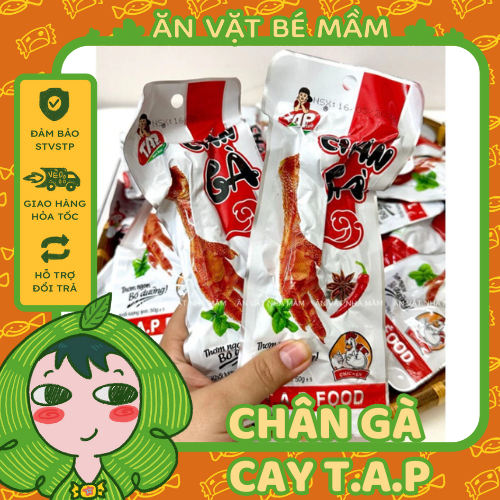 Combo 5 cái Chân Gà Cay T.A.P FOOD( 50g) Ăn Là Nghiền, Ăn Vặt Bé Mầm. | Shopee Việt Nam