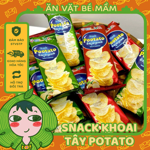 Combo 10 gói Snack Khoai Tây Potato Vela 26g ( Ăn là Nghiền) ,Đồ Ăn Vặt ...