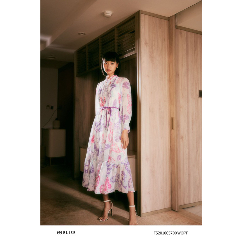 Đầm hoan tiết bướm Elise M | Shopee Việt Nam