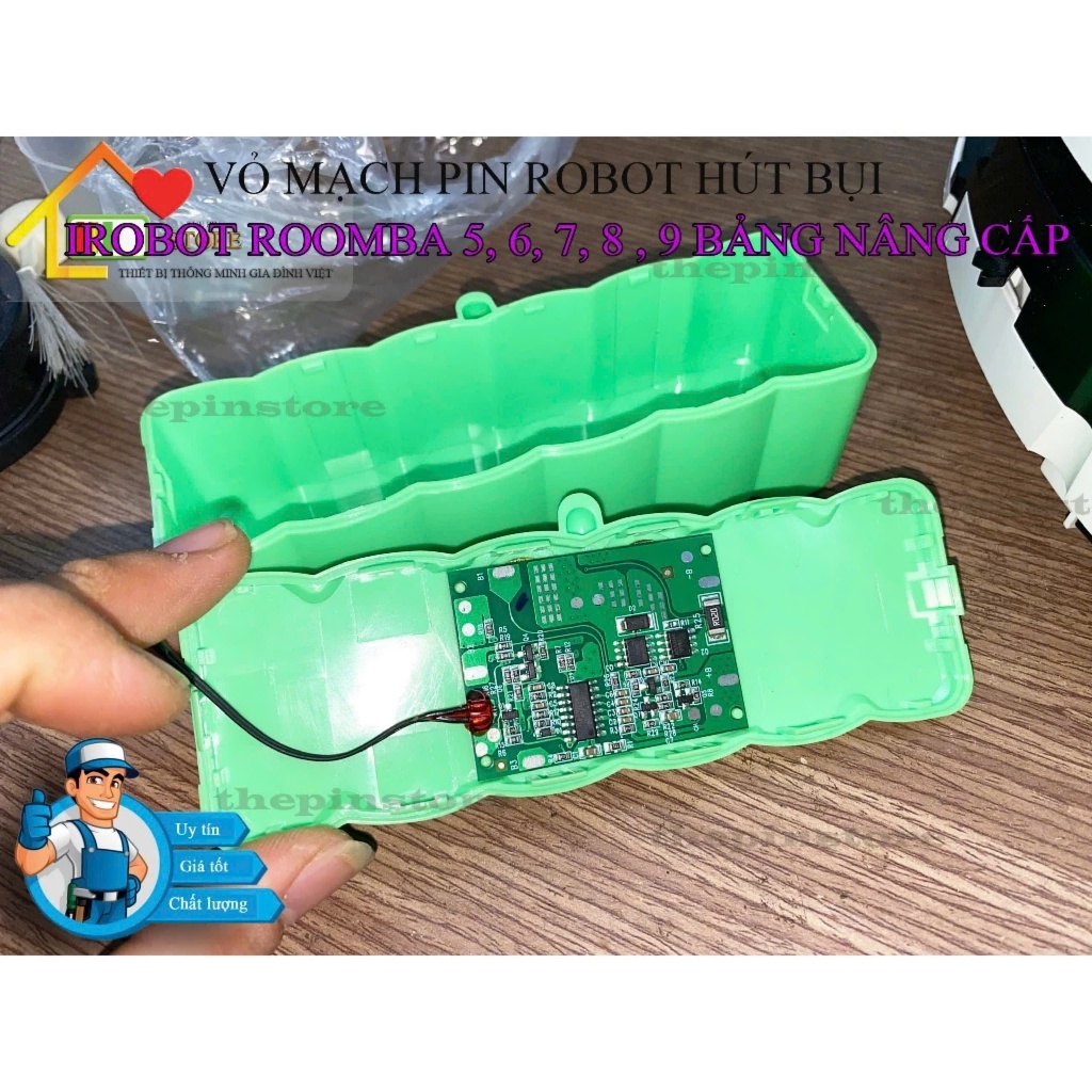 VỎ MẠCH PIN ROBOT HÚT BỤI IROBOT ROOMBA SERI 5, 6, 7, 8 , 9 CÓ TEM ...