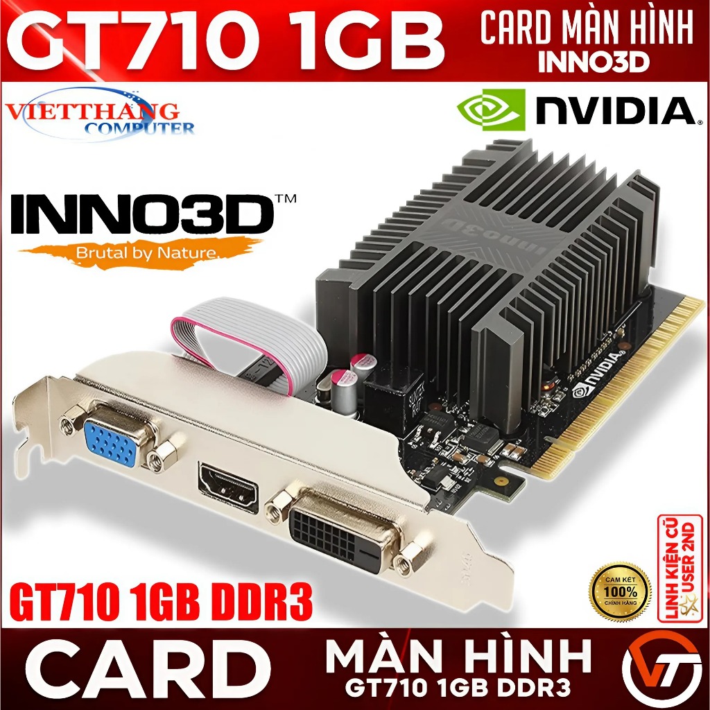VGA - Card Màn Hình Inno3D GT710 1G DDR3 Chinh hãng đẹp như mới - VGA ...