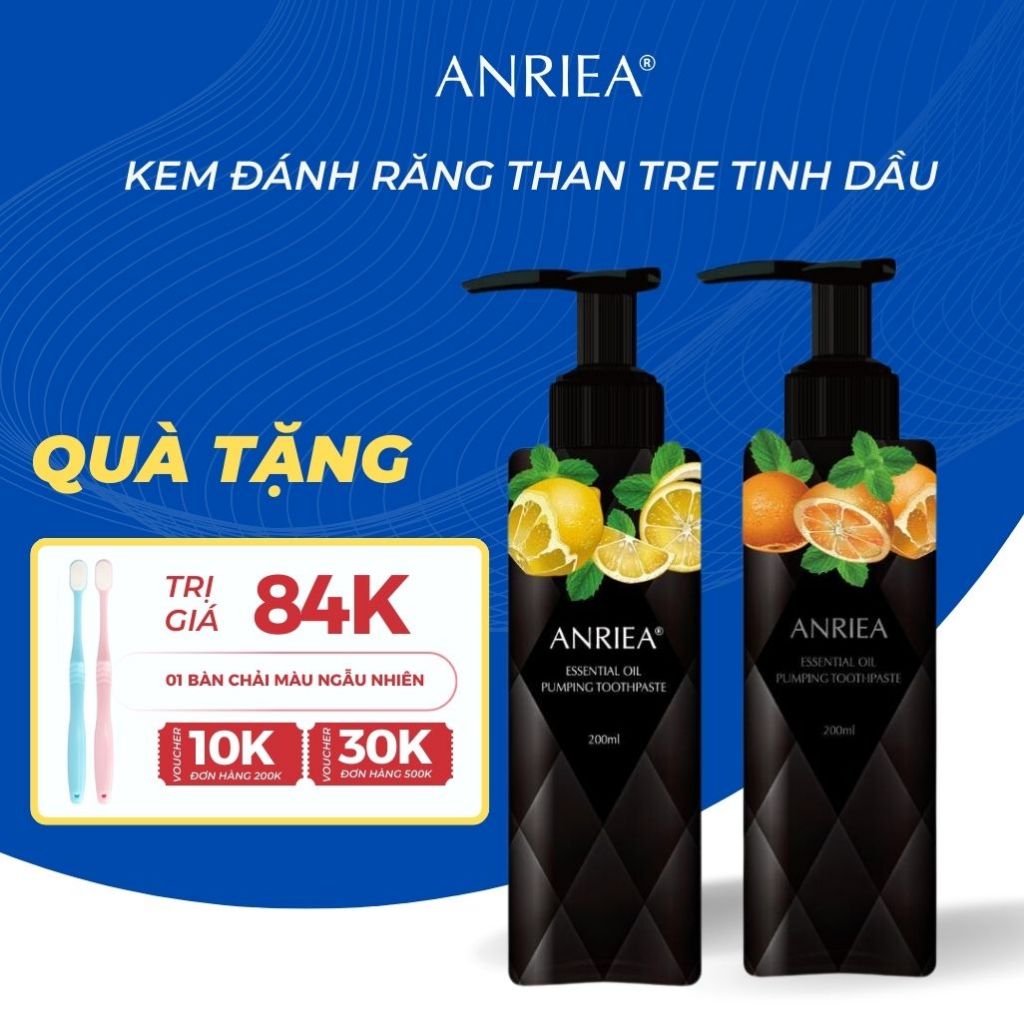 [QUÀ ĐÃ ĐÍNH KÈM]Kem Đánh Răng Than Tre ANRIEA Hỗ Trợ Giúp Làm Sạch Sâu ...