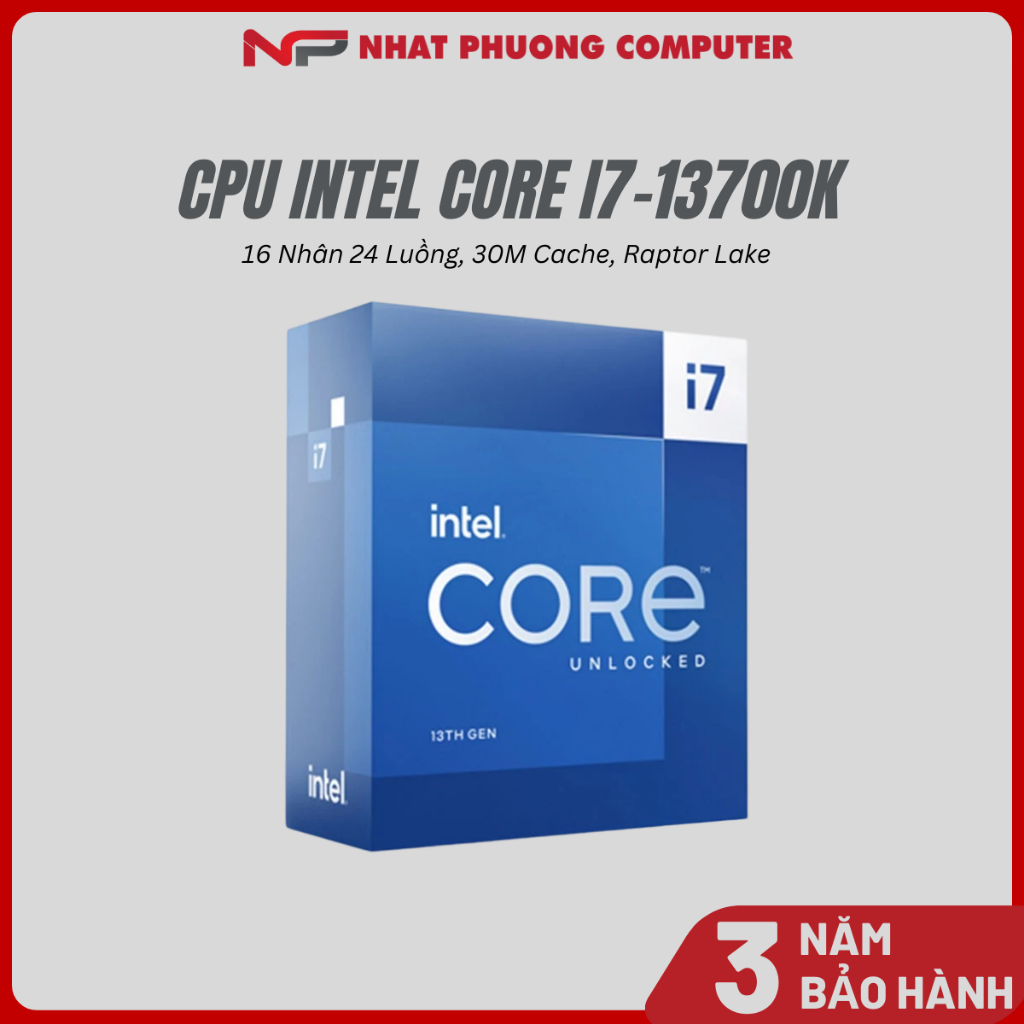 Bộ vi xử lý CPU Intel Core i7 13700K - i7 12700K Full Box - Bảo hành 36 tháng | Shopee Việt Nam