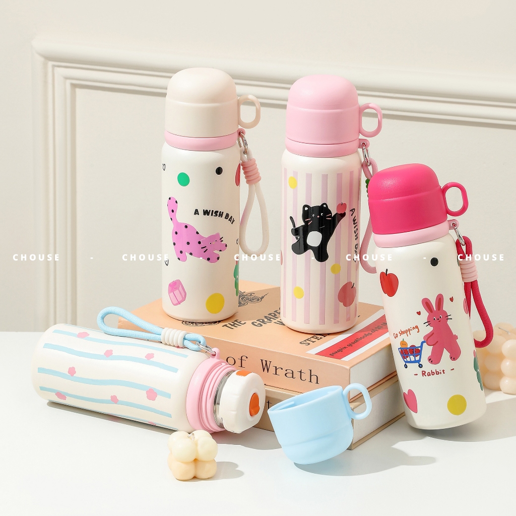Bình Giữ Nhiệt Inox 316 Cao Cấp 550ML Có Nắp Làm Cốc Hoạt Hình Đáng Yêu - CHOUSE | Shopee Việt Nam