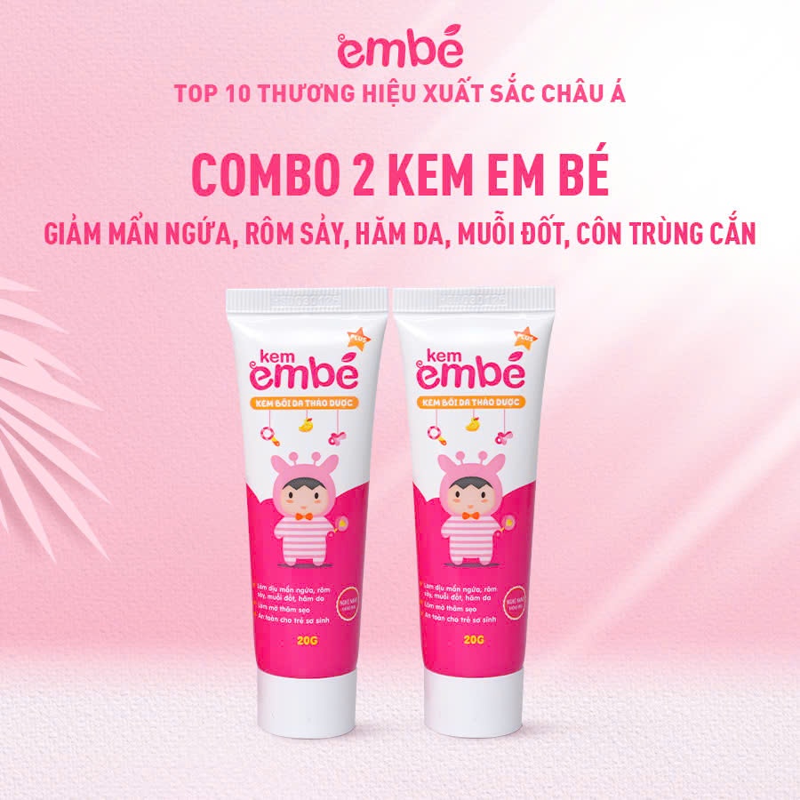 Combo 2 Kem Em Bé Plus bôi da thảo dược cho bé khi bị rôm sảy, mẩn ngứa ...
