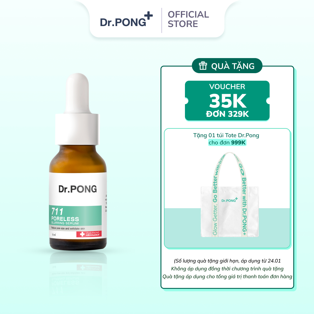 Serum thu nhỏ lỗ chân lông Dr.PONG 711 Poreless Blurring 16ml | Shopee Việt Nam