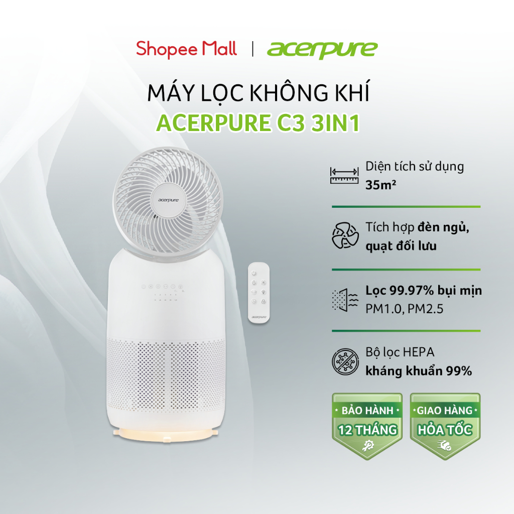 Máy lọc không khí 3 in 1 Acerpure C3 AC333-10W (ZL.ATSTG.02Z) - Bảo ...