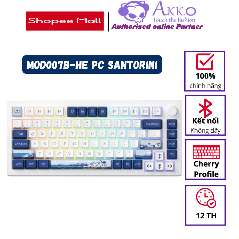 Tặng quạt tản nhiệt 529k - Bàn phím AKKO MOD007B-HE PC Santorini Sakura ...