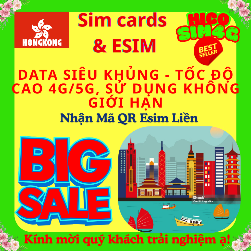 [HICO] ESIM/ SIM HONGKONG MACAO chính hãng - sim 4G/5G data tốc độ cao ...
