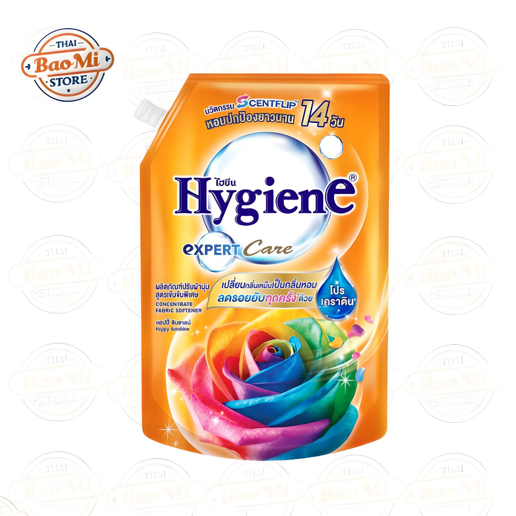Nước Xả Vải Hygiene Thái Lan Đậm Đặc Expert Care Màu Cam Happy Sunshine 2200ML [Túi Lớn ...