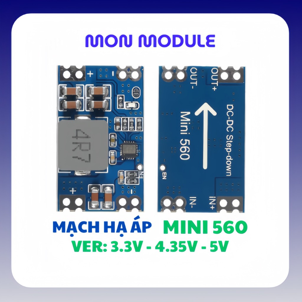 [Mini 560][3.3V - 4.3V - 5V] Mạch giảm áp Mini560 | Shopee Việt Nam