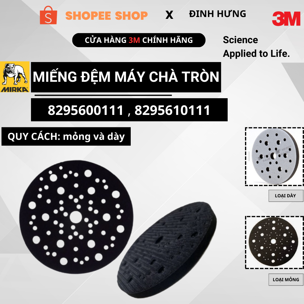 Miếng Đệm Dày Cho Máy Chà Tròn 150mm 67 Lỗ 10mm [Chính Hãng Mirka]- DH ...