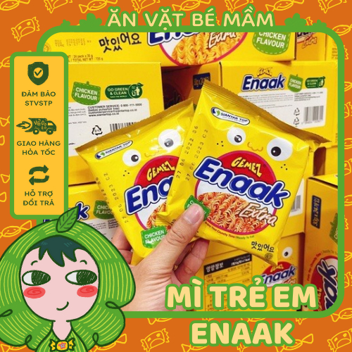 Combo 5 gói Mì trẻ em Enaak Indonesia vị gà nướng ăn liền ( gói 30g ...
