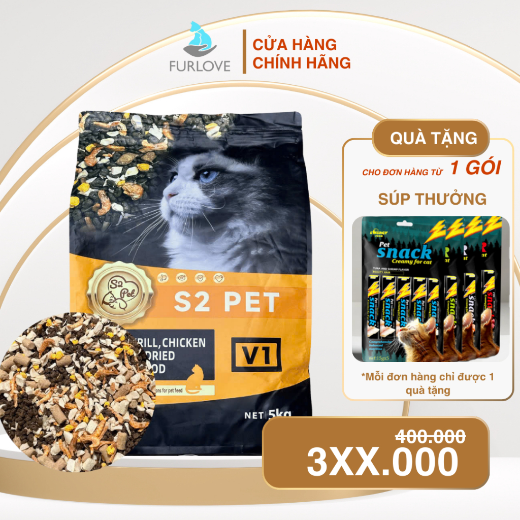 [Extra 30%] Hạt siêu topping S2 PET V1 bổ sung dinh dưỡng cho mèo kén ...