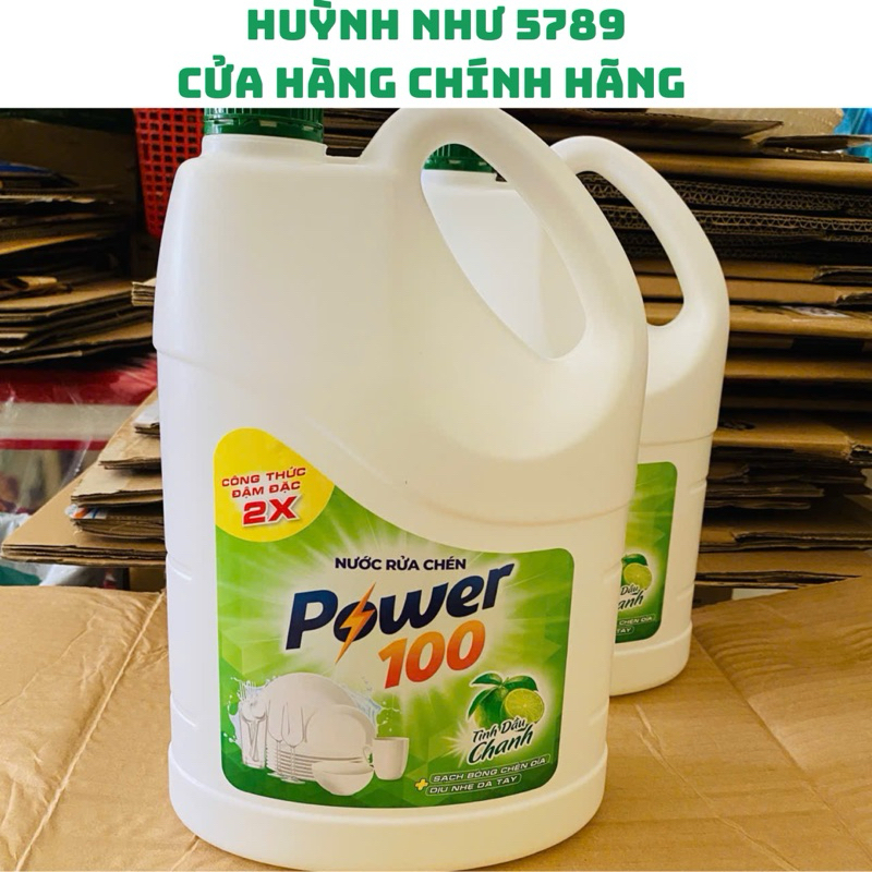 [CHÍNH HÃNG]Nước rửa chén Power 100 hương trà xanh can 3,5kg/huong ...