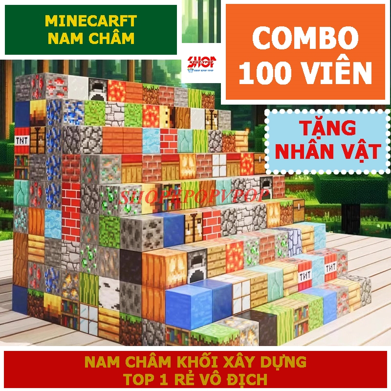 Minecraft Nam Châm Khối Xây Dựng Từ Tính, Minecraft Nam Châm Lắp Ráp ...