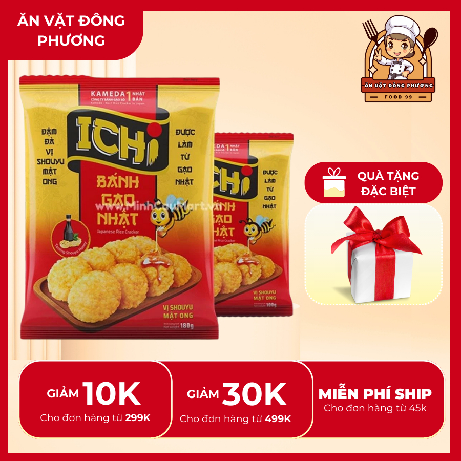 BÁNH GẠO NHẬT ICHI - gói khoảng 26 chiếc 180gram | Shopee Việt Nam
