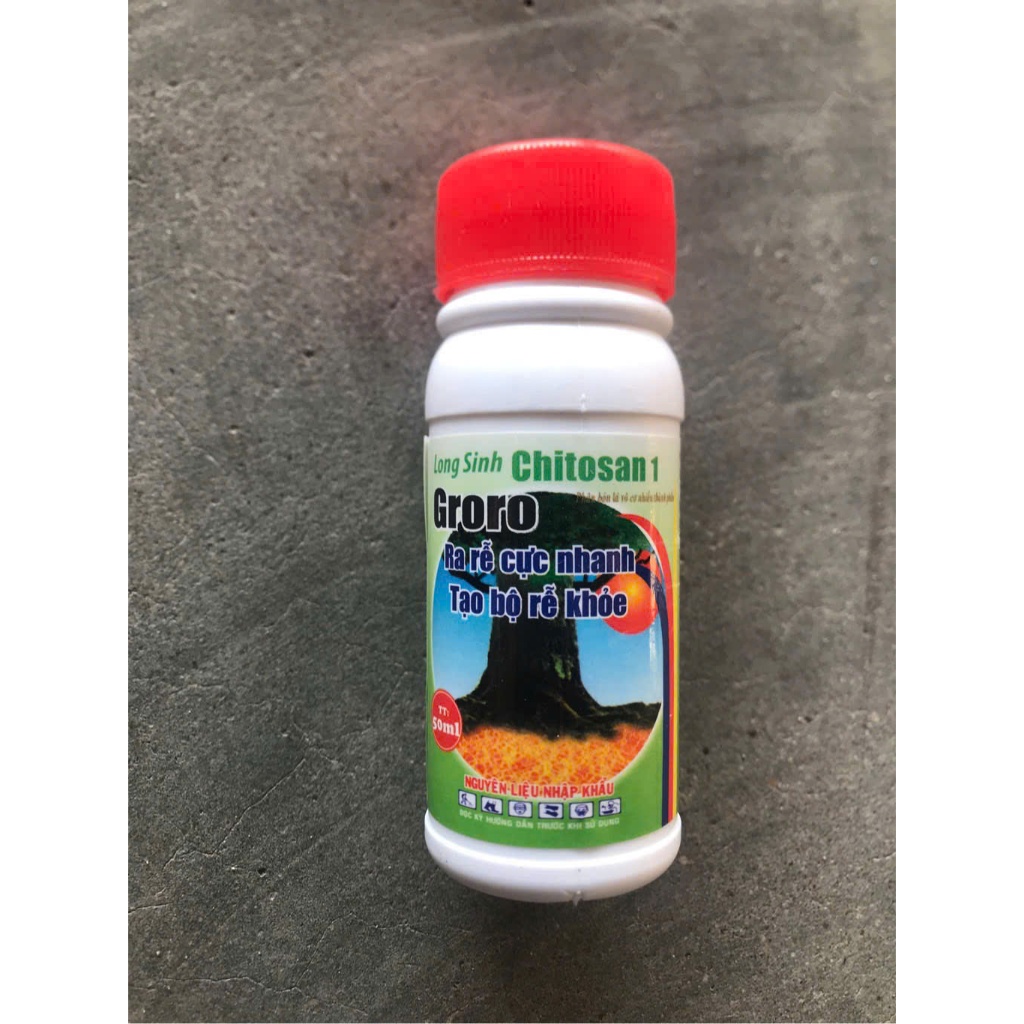 Phân bón Groro Chitosan chai 50ml, kích rễ, ra rễ cực mạnh, chuyên dùng ...