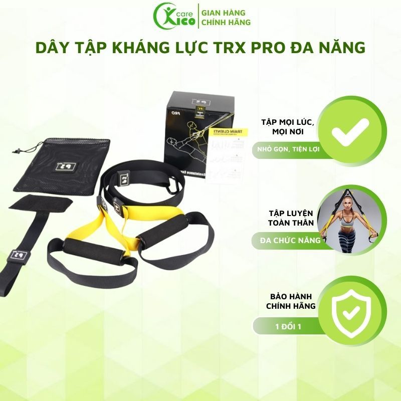 Bộ Dây TRX P3 Pro 1 và Pro 3 chính hãng Topbody Kicocare, dây treo kháng lực đa năng tập Gym ...
