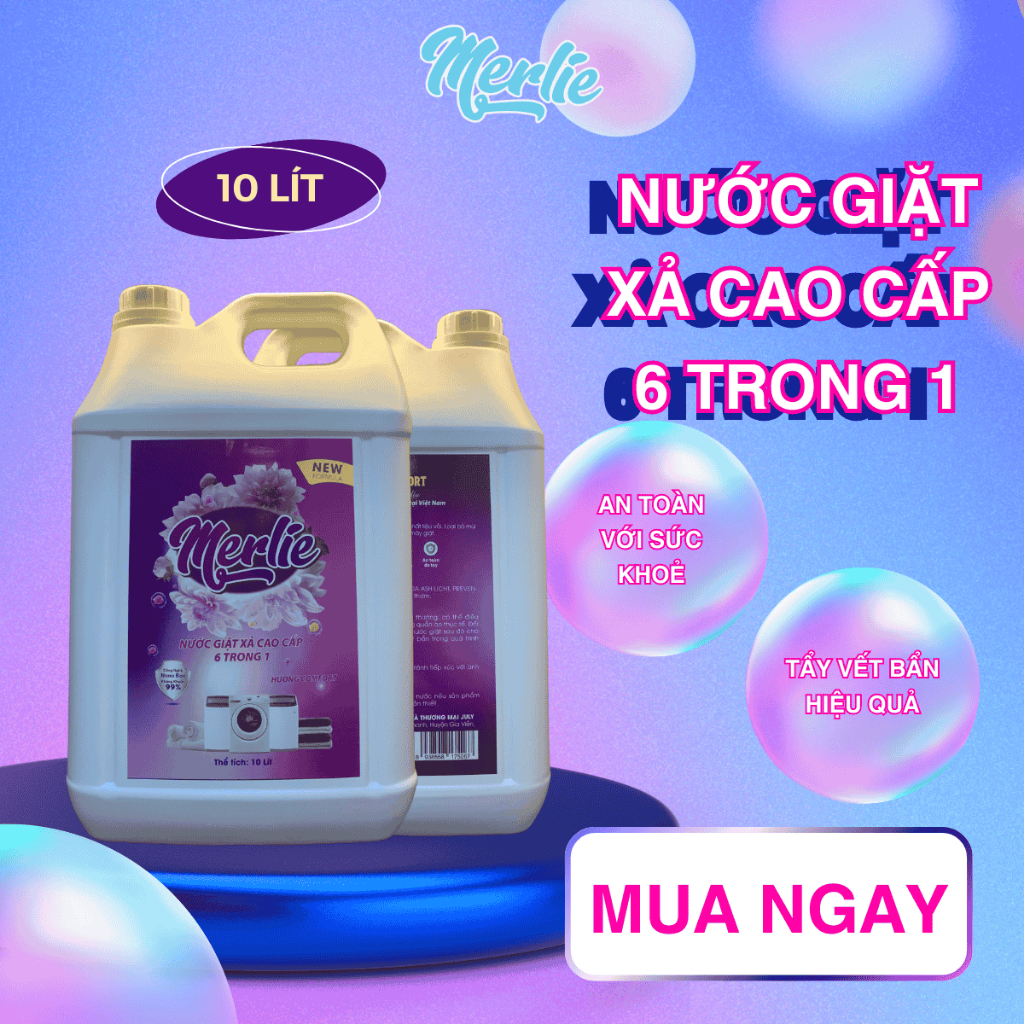 Nước Giặt Merlie 6 Trong 1 Hương Comfort – Sạch Sâu, Lưu Hương Dài Lâu (3.2L / 10L | Shopee Việt Nam
