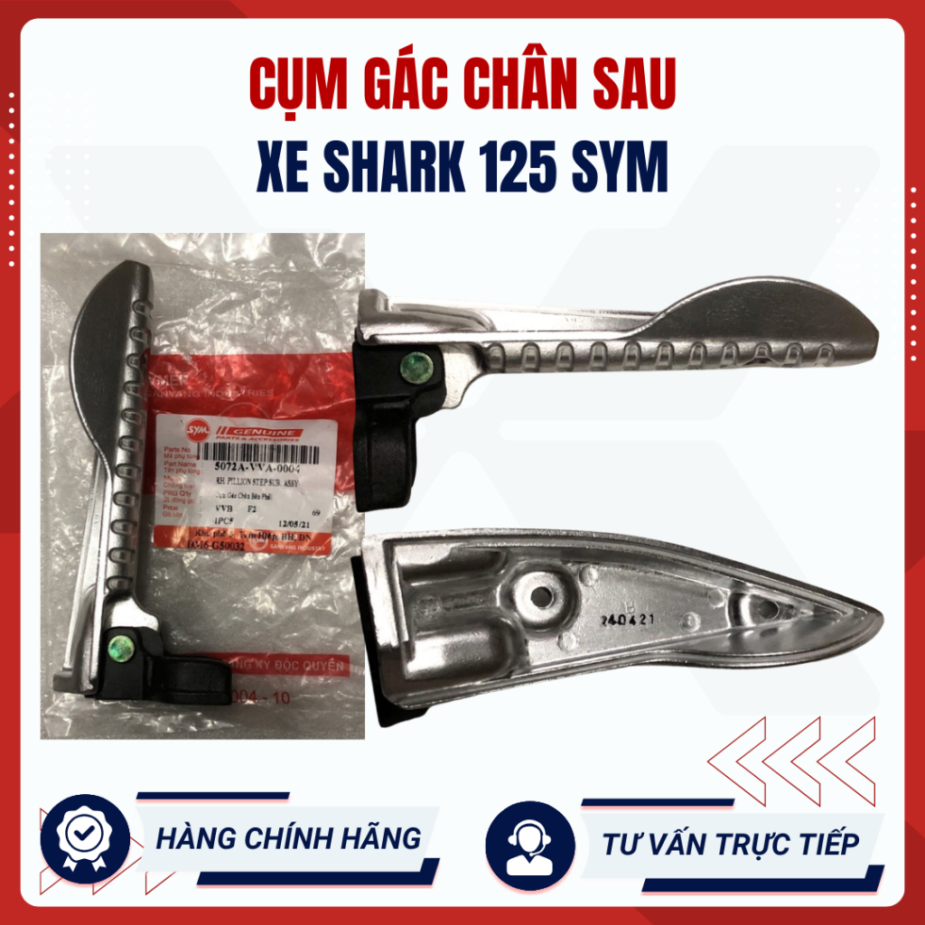 [Chính hãng] Cụm gác chân sau xe Shark 125 SYM | Shopee Việt Nam