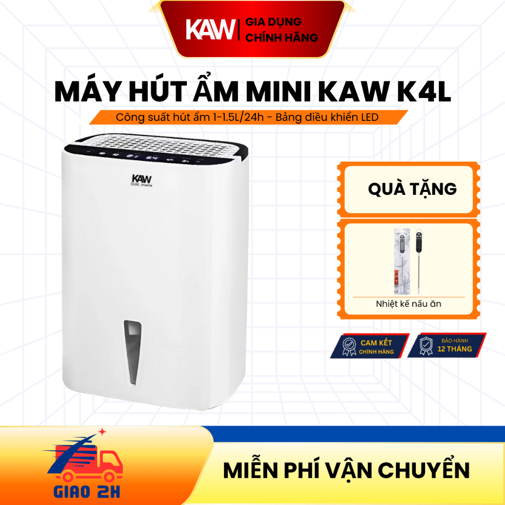Máy Hút Ẩm Lọc Không Khí SWI/KAW-K4L 2IN1, Công Nghệ Máy Nén, Bảng Điều ...
