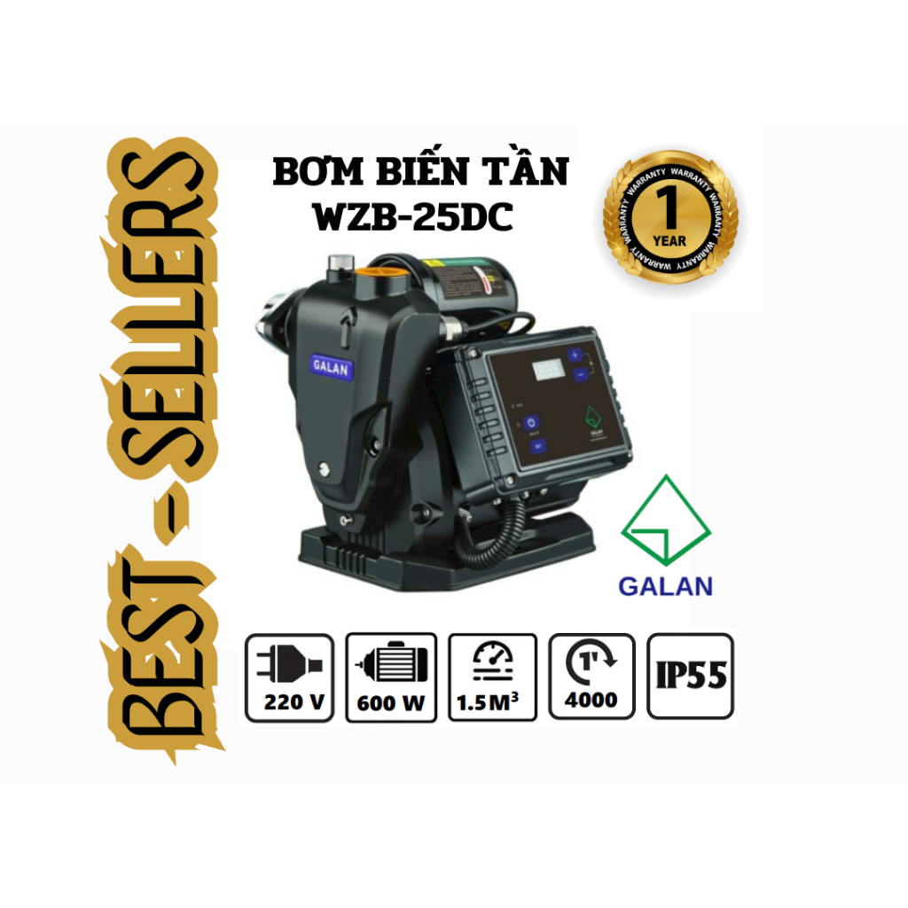 Bơm tăng áp biến tần inverter WZB-25DC | Shopee Việt Nam