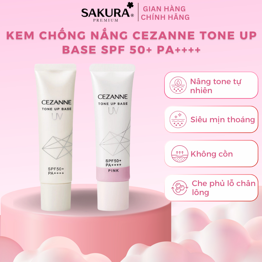 Kem chống nắng Cezanne Tone Up Base SPF 50+ PA++++ – nâng tone tự nhiên ...