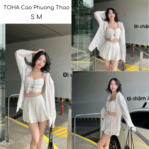 Set 3 Món Sơ Mi Chấm Bi Trắng By TOHA CPT | Shopee Việt Nam