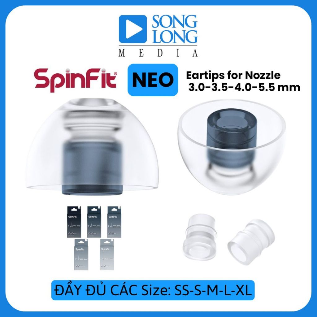 Eartip SpinFit NEO chính hãng phân phối - Gồm 2 phiên bản có Adapter và ...