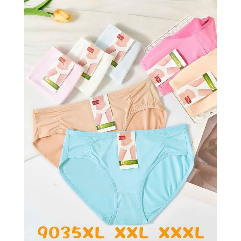 10 quần bigsize -Quần chip lót nữ big size 3XL cho người béo mập 60kg 70kg 80kg cạp nhỏ lưng cao ...