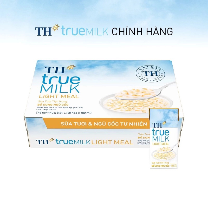 TH True Milk Sữa Ngũ Cốc Ligth Milk 180ml | Shopee Việt Nam