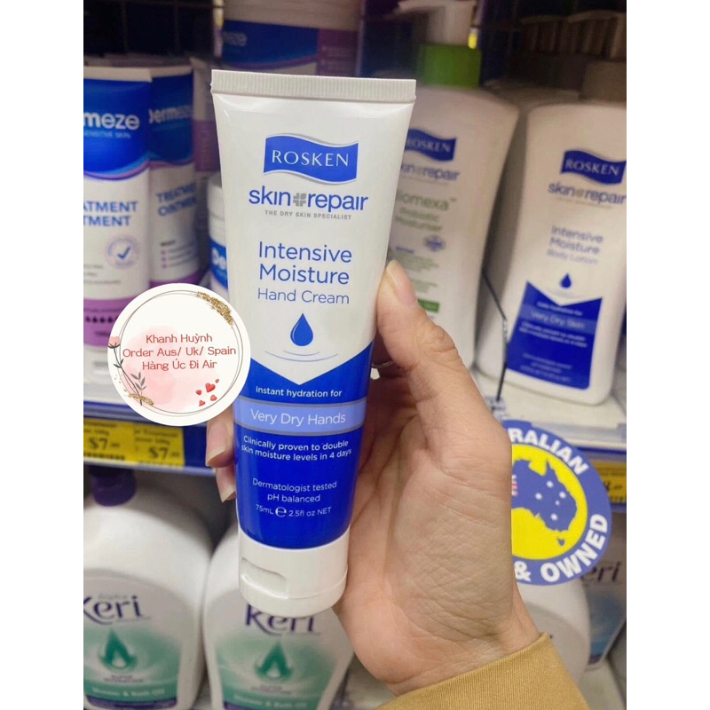 (Bill Chemist) Kem Dưỡng Mềm Da Tay Rosken Skin Repair Moisture Hand ...
