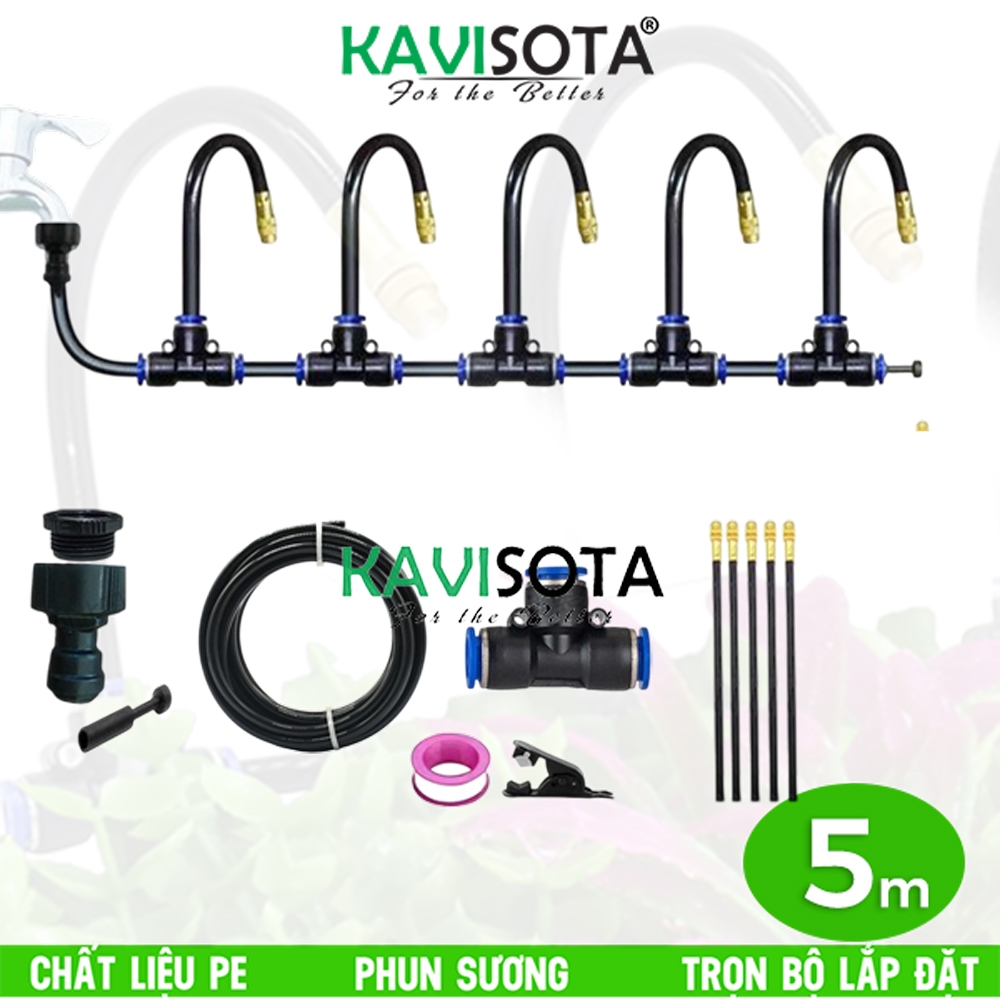Bộ Vòi Phun Sương Đa Năng KAVI (set 5m/10m) KVST-510 - Ống 8mm, Áp Suất ...