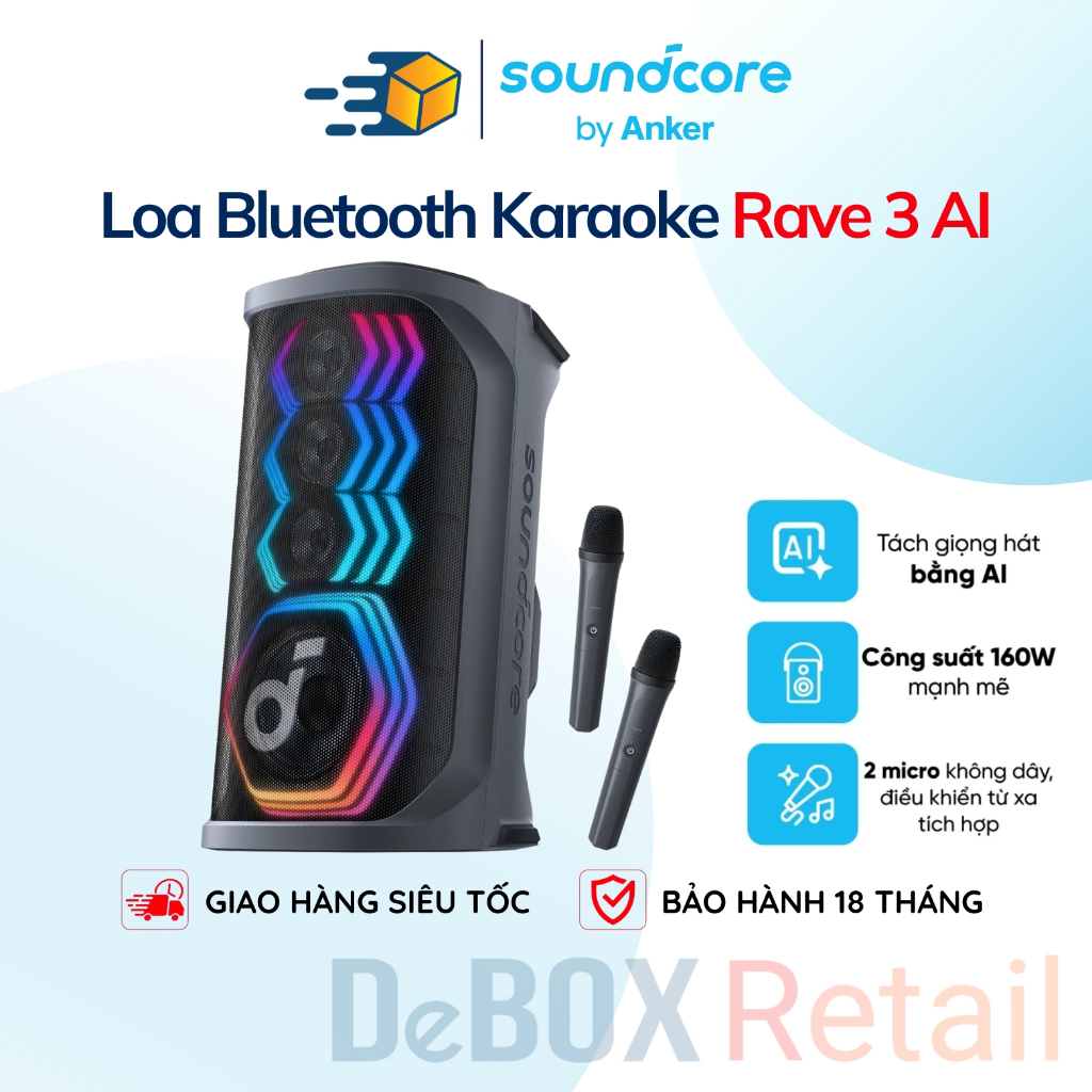 Loa Bluetooth Không dây Karaoke party Soundcore Rave 3 (by Anker ...