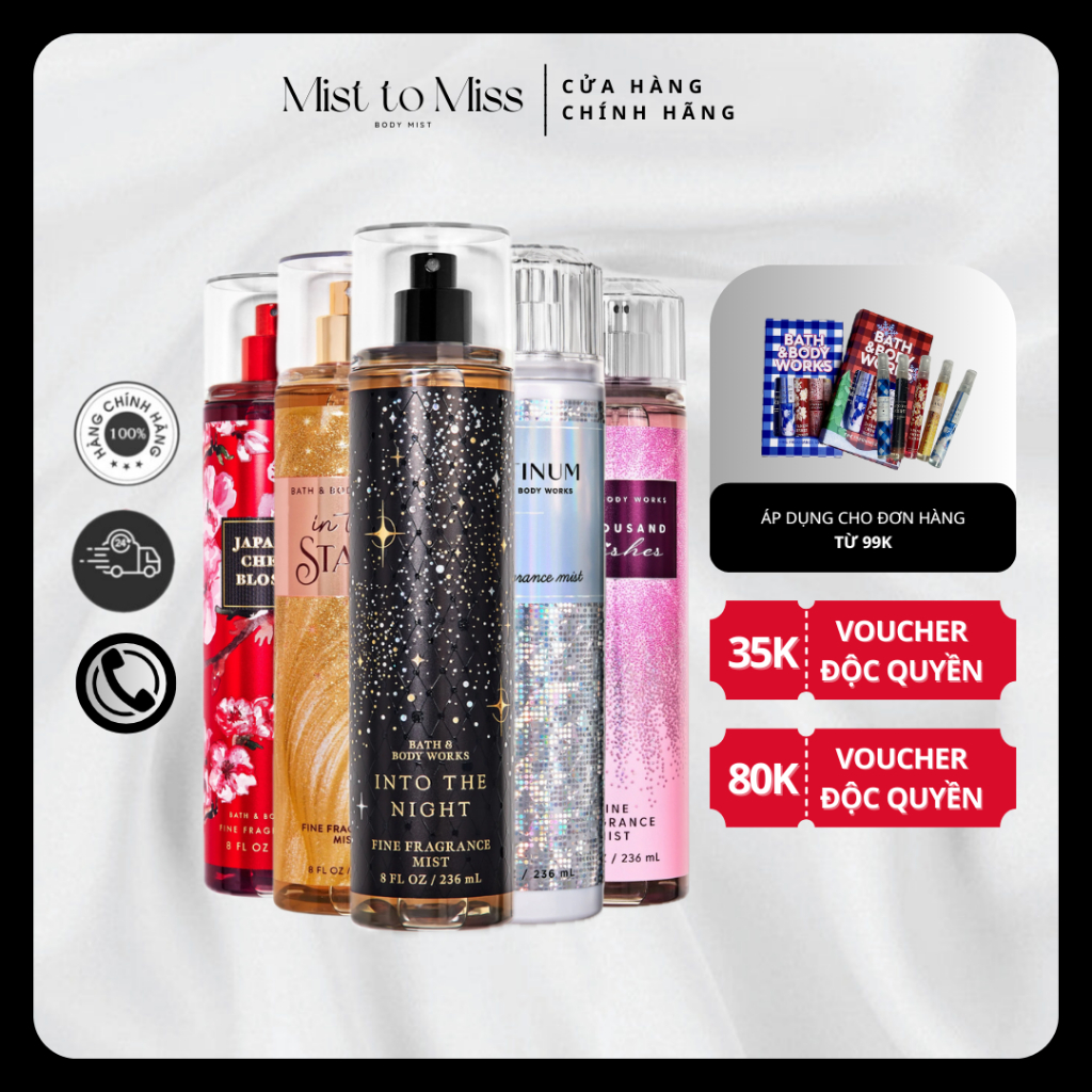 Chai chiết 36ml Body mist xịt thơm Bath & Body Work | Shopee Việt Nam