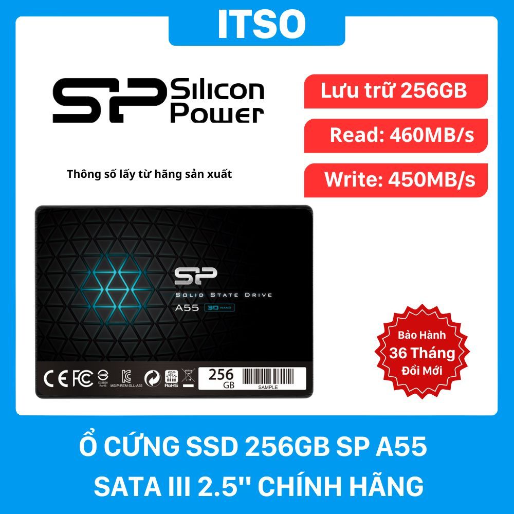 Ổ cứng SSD 256GB SP (Silicon Power) A55 chính hãng – BH 3 năm | Shopee ...
