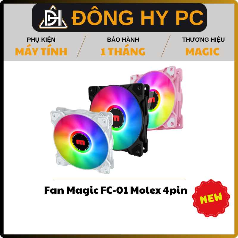 Fan CASE Magic FC-01 RGB molex 4 PIN NEW | Shopee Việt Nam