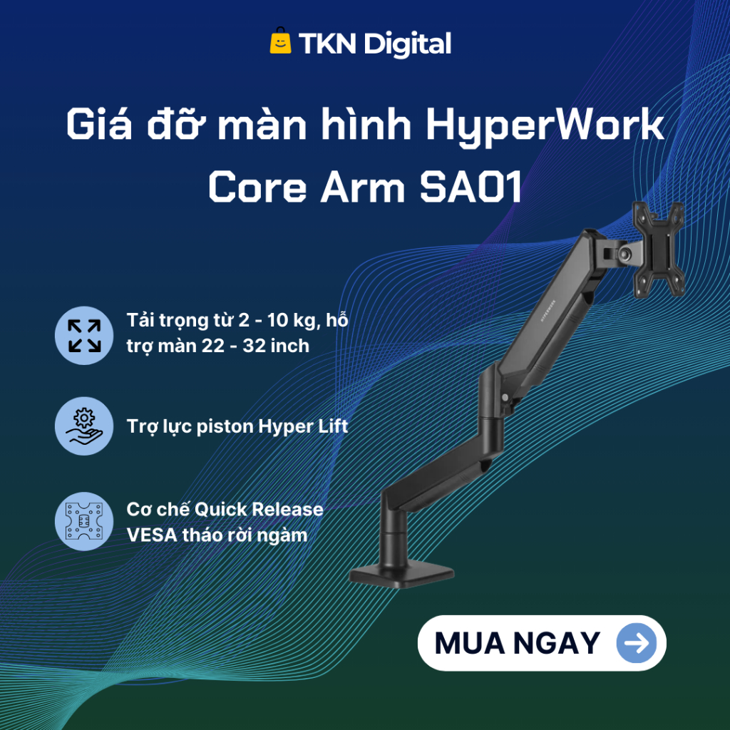 Giá treo màn hình HyperWork Core Arm SA01 22 - 32 inch | Shopee Việt Nam
