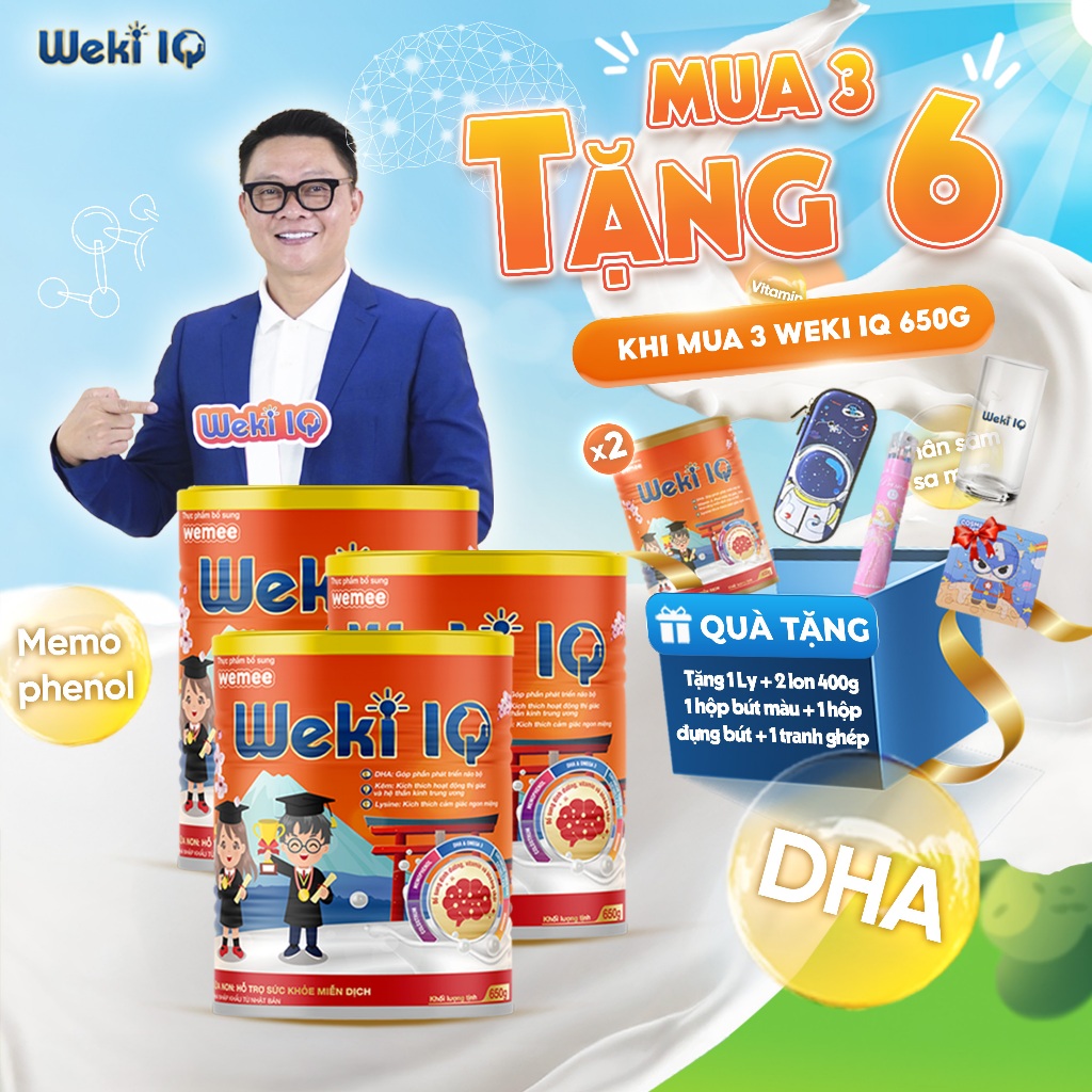 Sữa Non WEKI IQ (650g) Mua 3 Tặng 3 Giúp Phát Triển Trí Não, Mắt, Ghi ...