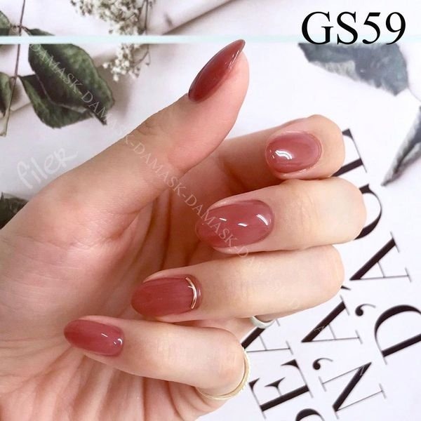 Sơn Móng Gel Lạnh Damask - Gs59 hồng vỏ đỗ Chính Hãng Tự khô, lành tính ...