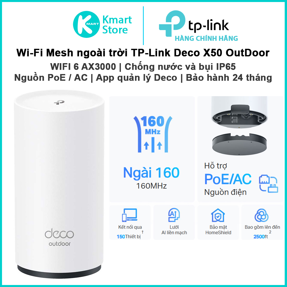 Bộ phát WIFI 6 Mesh ngoài trời Deco X50 Outdoor | AX3000 Dual Band ...