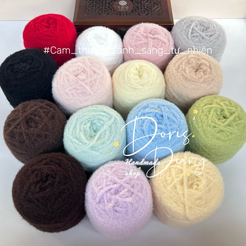 [50gr/ 100gr](Chập 6 sợi) Len cloud candy, cotton sweet candy, len bông ...