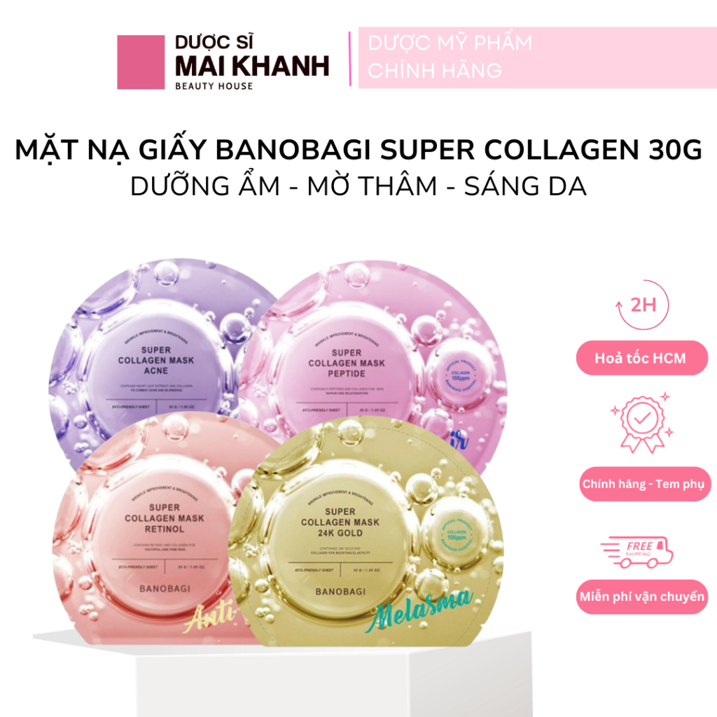 Mặt Nạ Giấy Banobagi Super Collagen 30g | Shopee Việt Nam