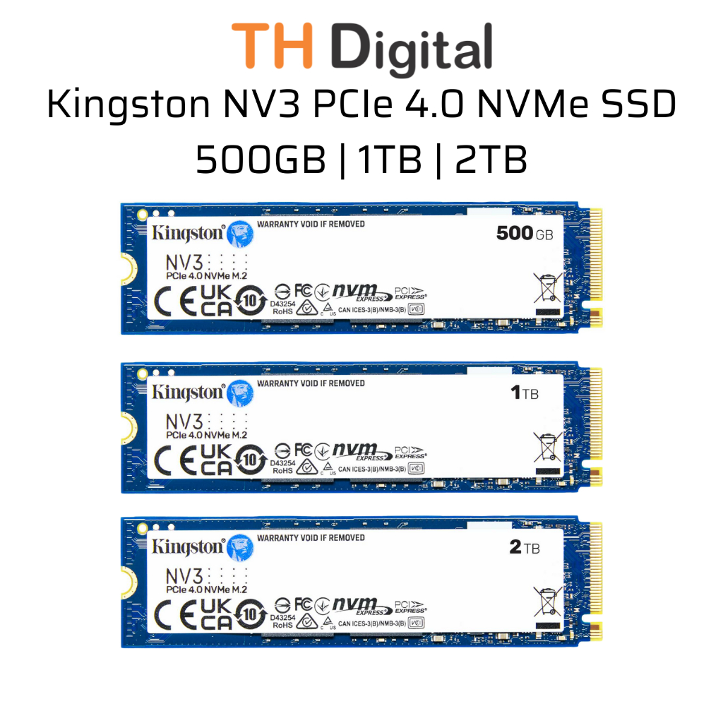 SSD Kingston 500GB 1TB 2TB NV3 NVMe PCIe Gen 4.0 x4 M.2 2280 SNV3S/500G SNV3S/1000G SNV3S/2000G ...