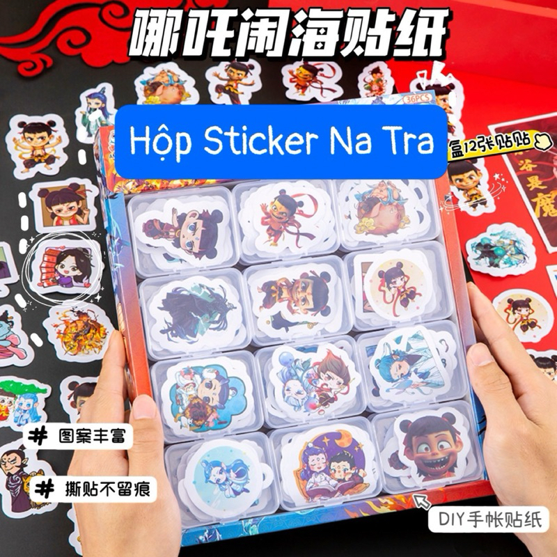 Set 10 Hộp Nhựa Mini Sticker Na Tra - Mỗi Hộp Gồm 12 Sticker Na Tra ...