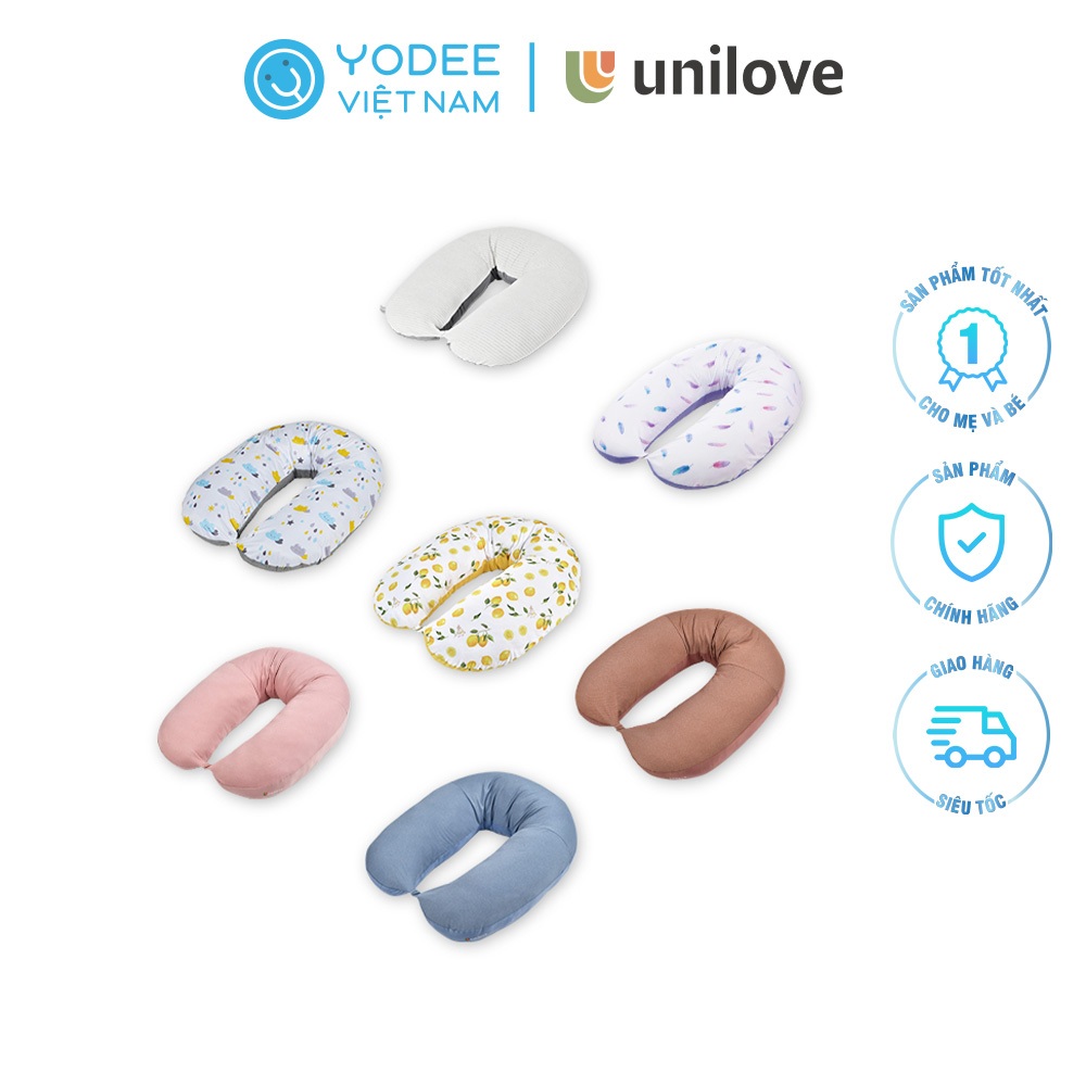 Unilove Gối đa năng 7 trong 1 Hopo cho mẹ bầu và em bé (Gối bầu, gối chống trào ngược, gối cho ...